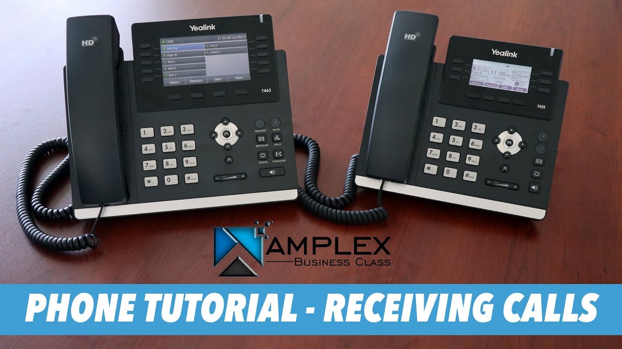 Amplex Internet Business Class - Phone Tutorial - Receiving Calls - YouTube