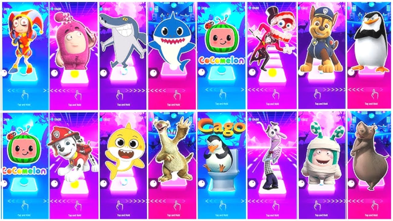 HOME 🆚 New Year 🆚 Squid Game 🆚 The SpongeBob Tiles Hop Edm Rush - YouTube