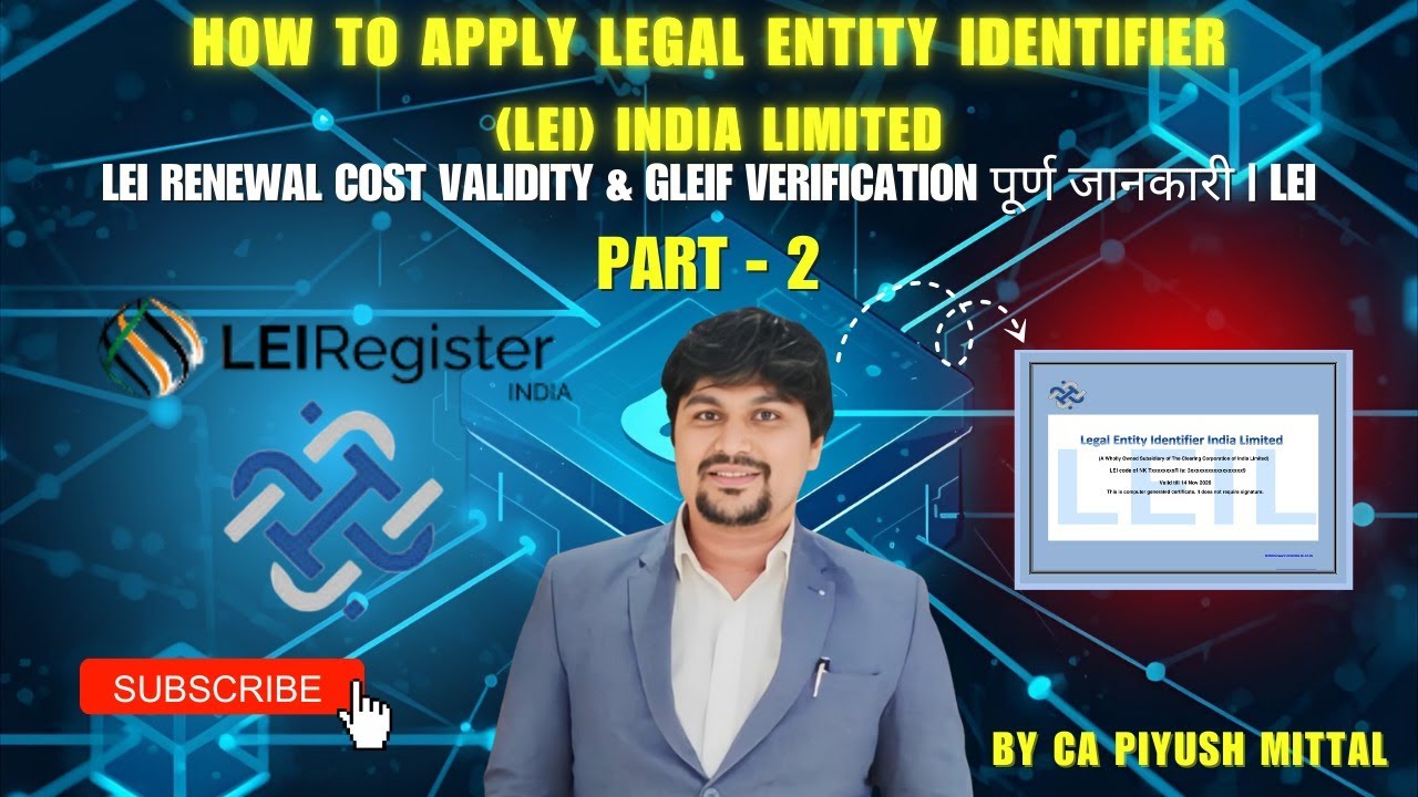 LEI Registration India | LEI Renewal Cost Validity & GLEIF Verification ...
