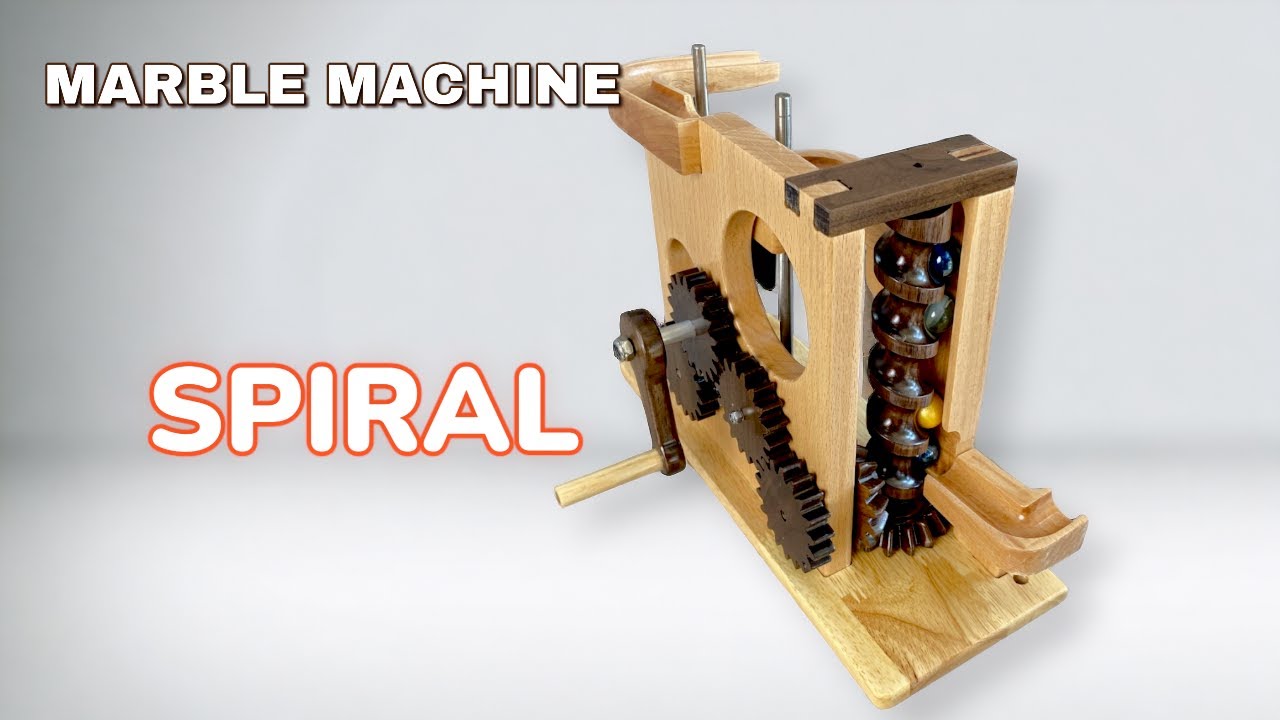 WOODEN MARBLE MACHINE 16MM BALLS - SPIRAL - YouTube