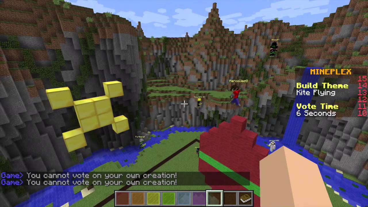 Minecraft - Mineplex - Master Builder - Kite Flying challenge - YouTube