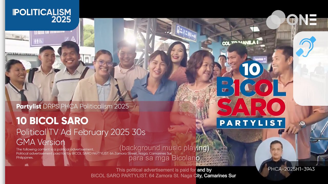 BICOL SARO Partylist Political TV Ad February 2025 30s (GMA Version ...