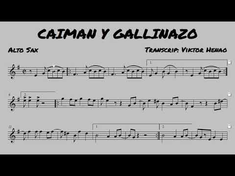 CAIMAN Y GALLINAZO - Partitura para Saxofón Alto (Música Colombiana ...