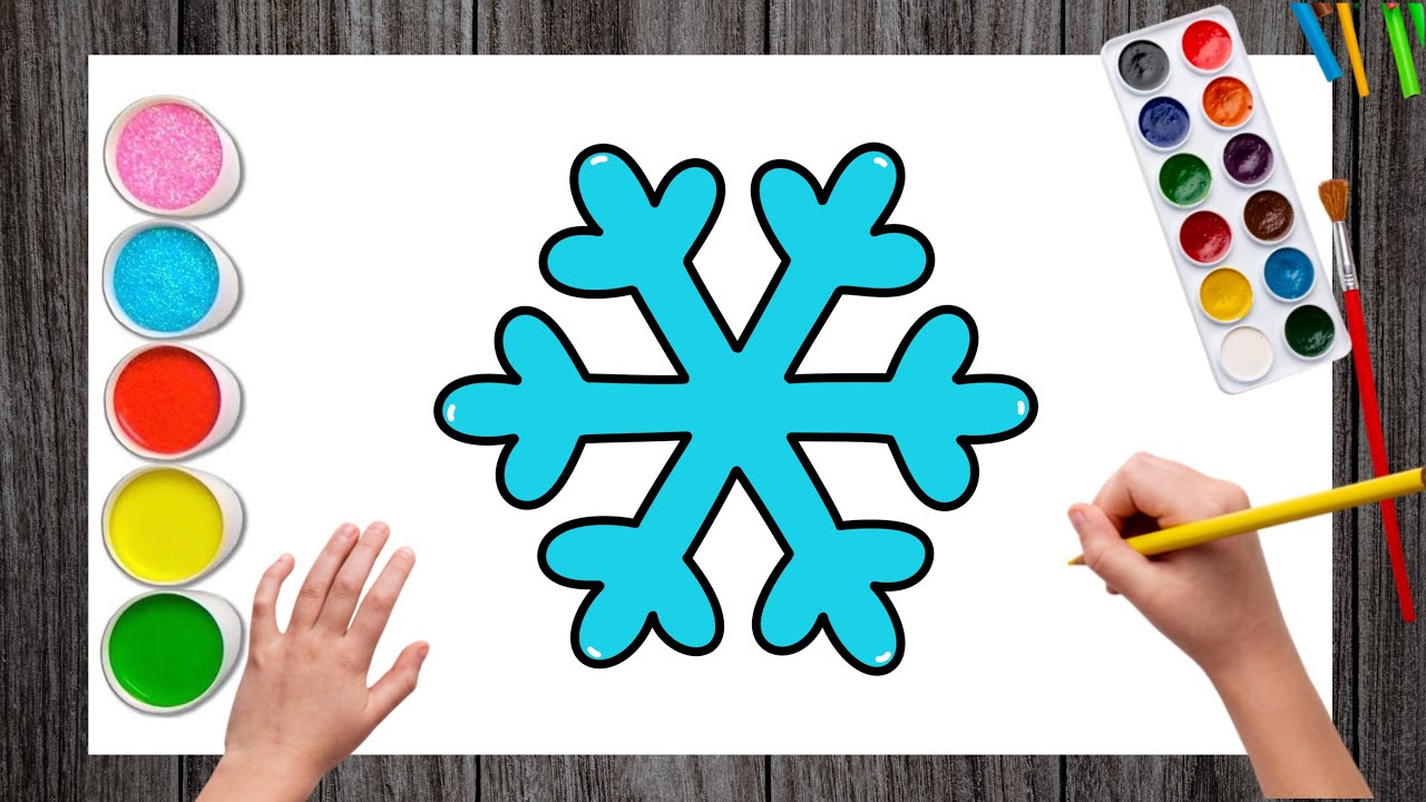 How to Draw Snowflake ️ Easy | Snow Flake Drawing | Winter Drawing ...
