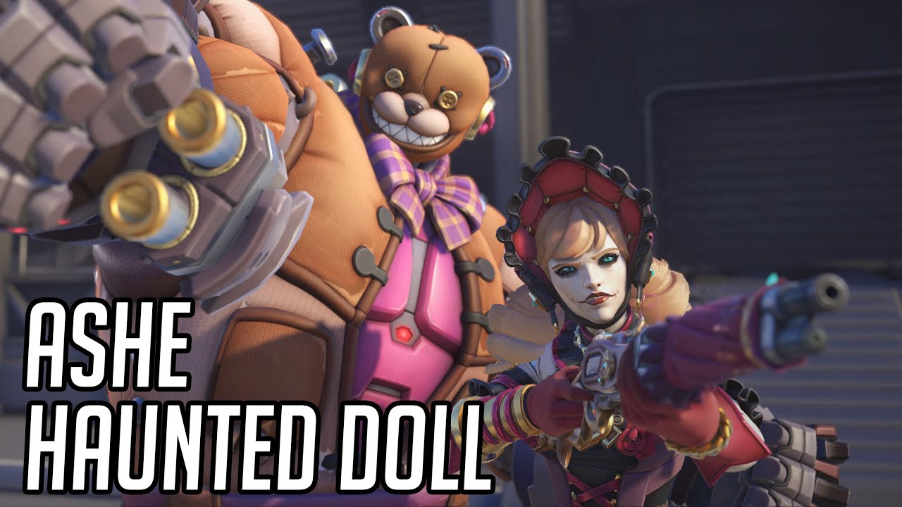 Ashe "Haunted Doll" Skin Showcase - Overwatch 2 - YouTube