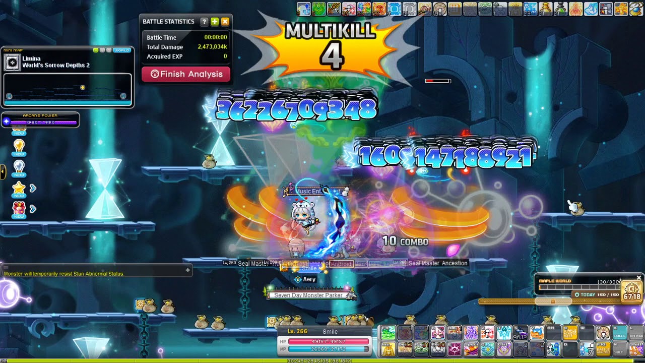 [MapleStory] Shade|은월 Soul Splitter trick! MASSIVE 800m+ EXP in 1 ...