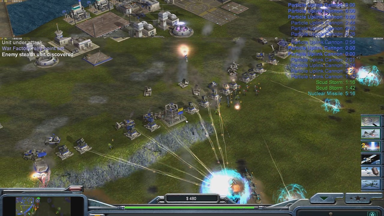 USA Super Weapon - Command & Conquer Generals Zero Hour - 1 vs 7 HARD Gameplay - YouTube