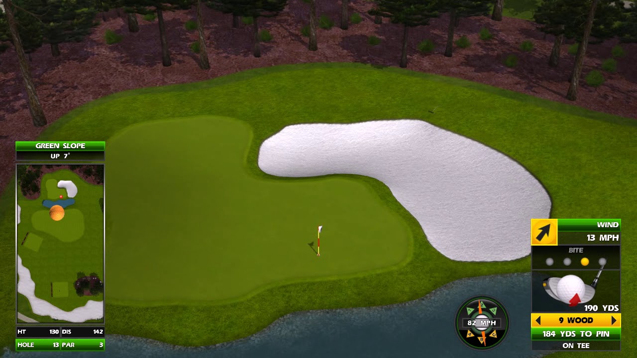 Golden Tee Great Shot on Sandhill Woods! - YouTube
