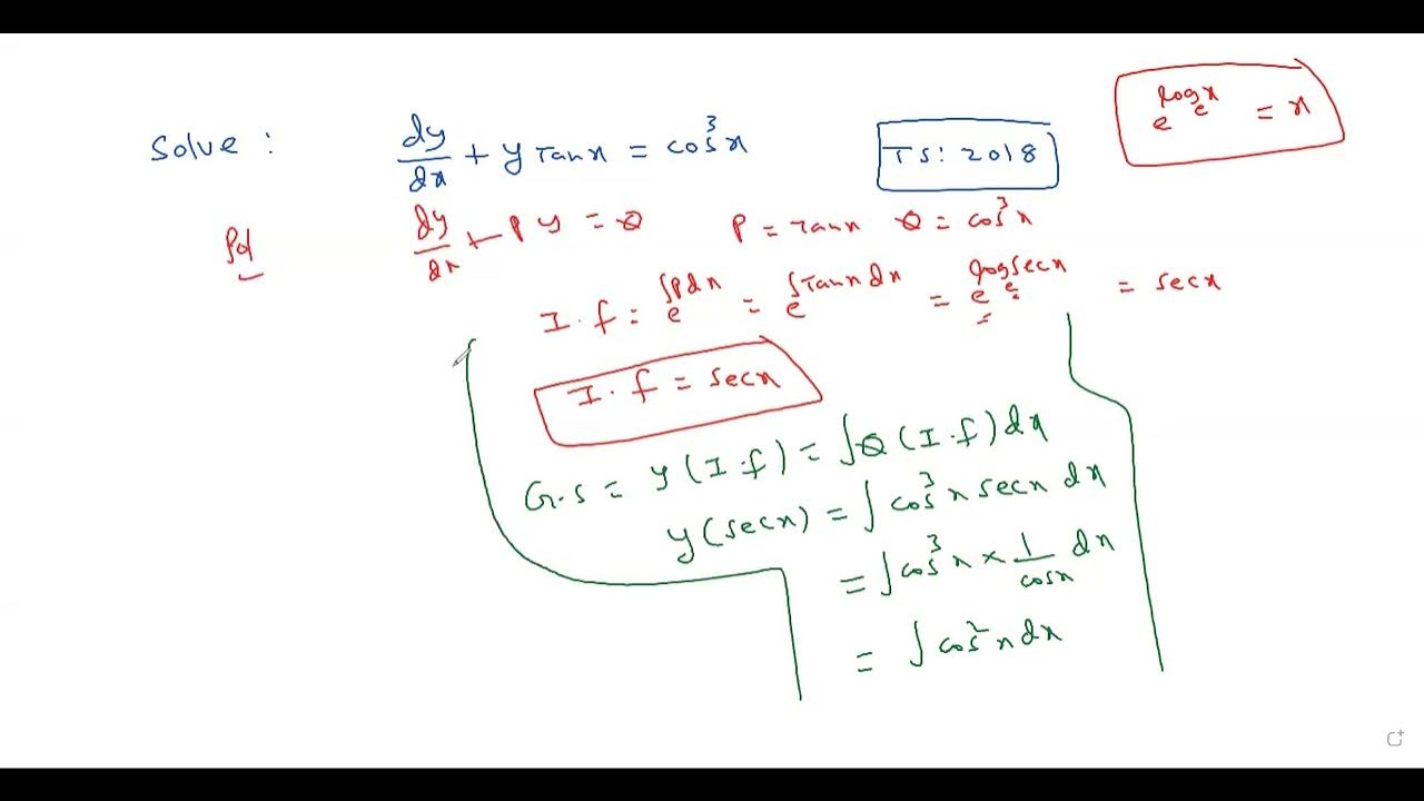 LINEAR DIFFERENTIAL EQUATIONS JEE 1 - YouTube