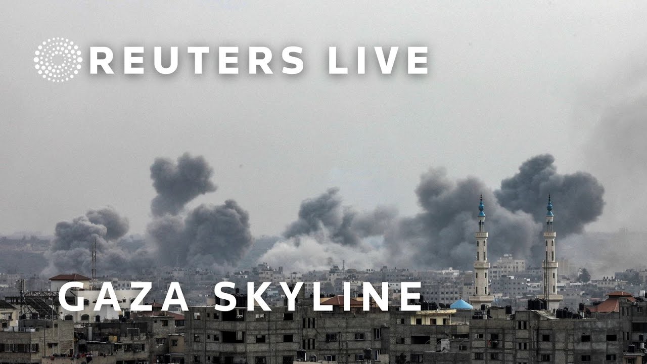 LIVE: View of the Gaza skyline - YouTube