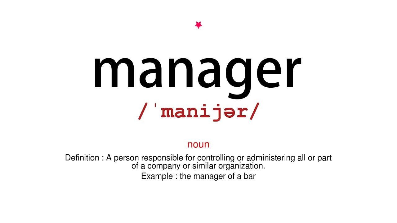 How to pronounce manager - Vocab Today - YouTube