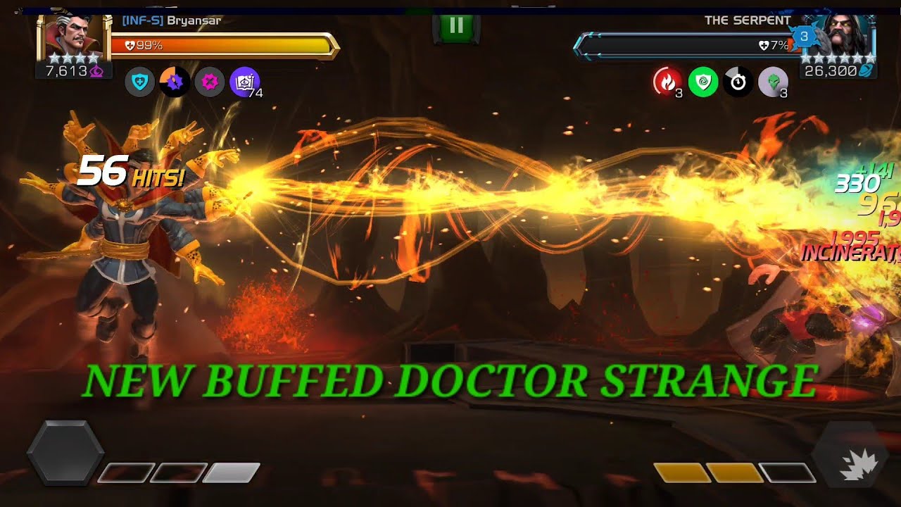 | MCOC | New Buffed Doctor Strange destroys Serpent! - YouTube