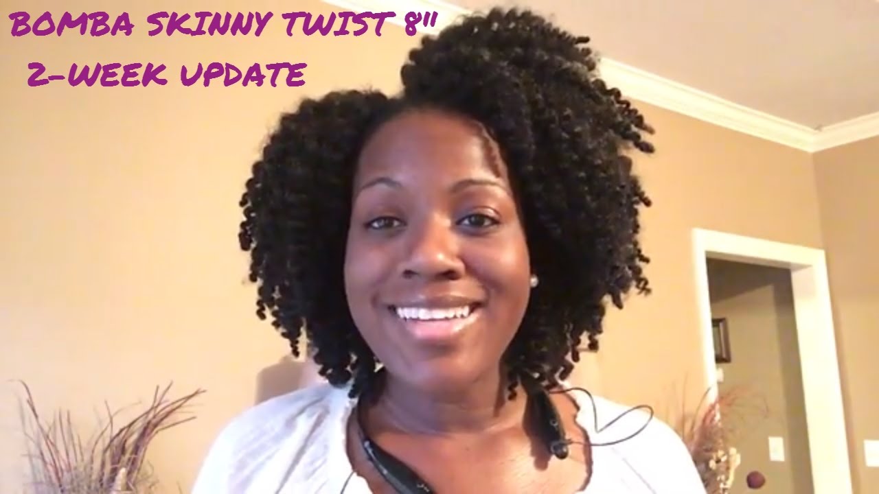 Bomba Skinny Twist 8 inch - 2 week update - Crochet Braids - YouTube