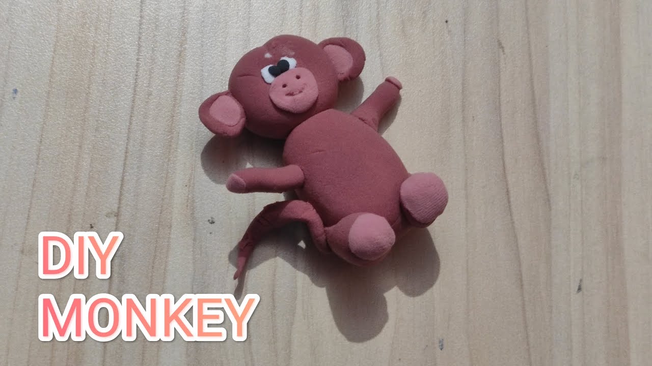 DIY monkey with superclay | Clay Art | How To Make Cute Monkey With ...