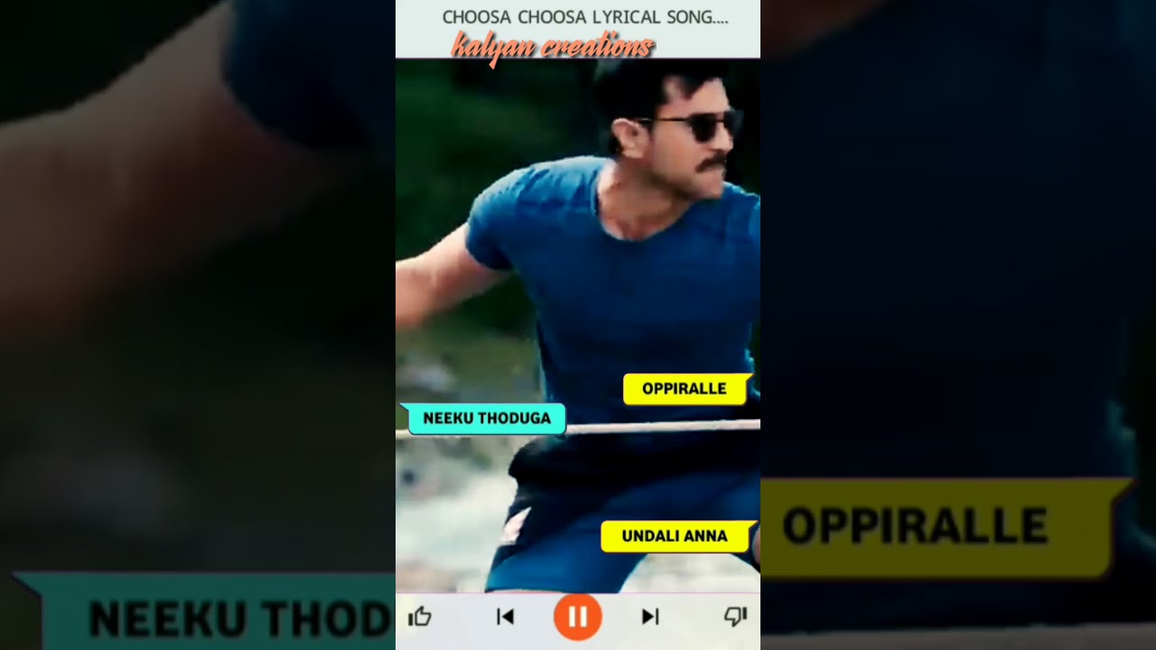 Choosa choosa WhatsApp status by dhruva movie kalyan creations video ...