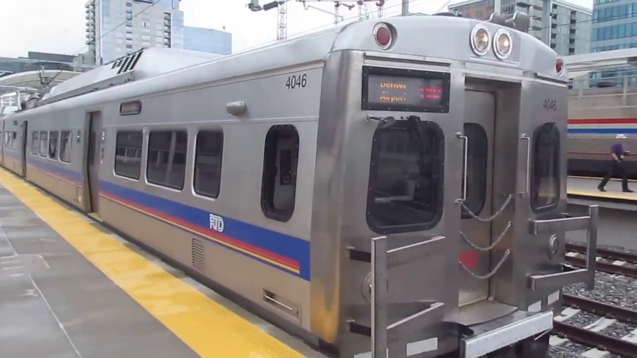 Denver RTD A Line Union Station Departure and Arrival - YouTube