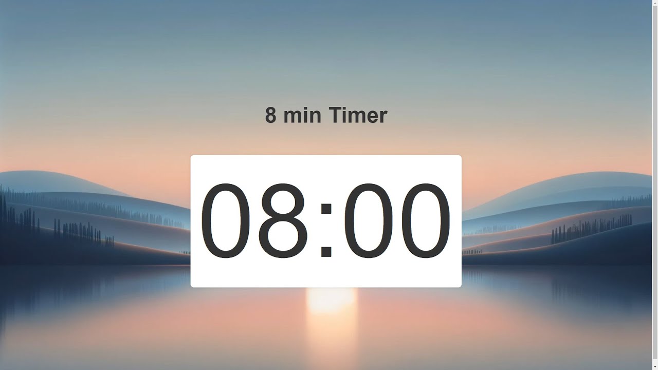 8-Minute Timer - (with Subtle Audible Feedback) - YouTube