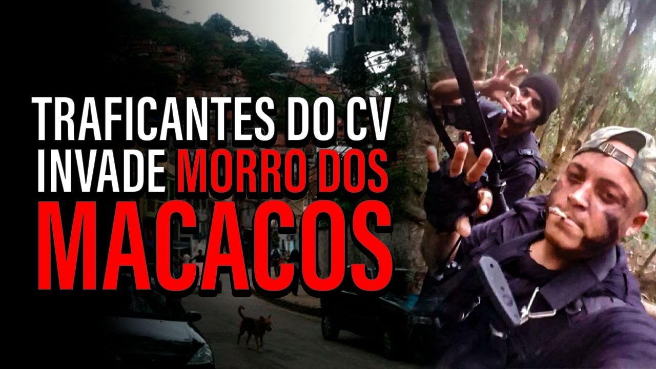 TRAFICANTES DO CV INVADEM MORRO DOS MACACOS PARA MATAR O TCP/TERCEIRO ...
