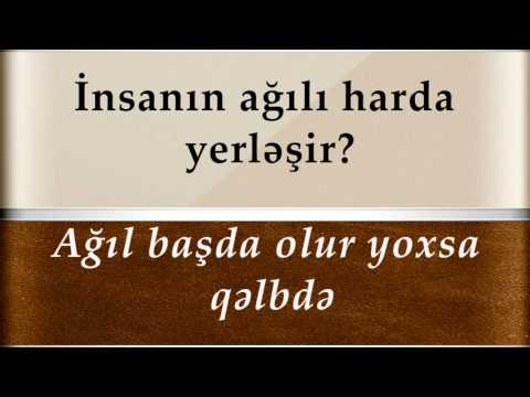 İnsanın ağılı harada yerləşir??- Rəşad Hümbətov