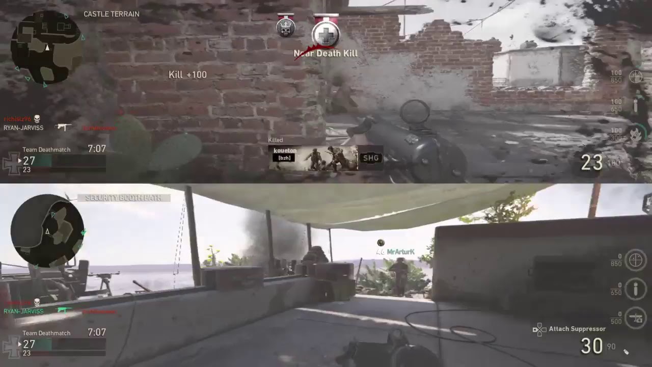 Ww2 split screen 1v1 - YouTube