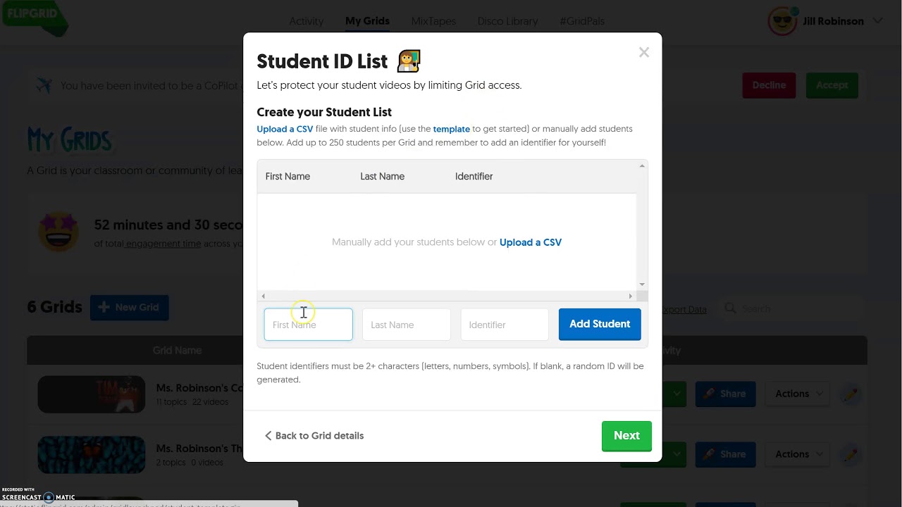 #2 Flipgrid - Creating a Grid with the Student ID List Option ...