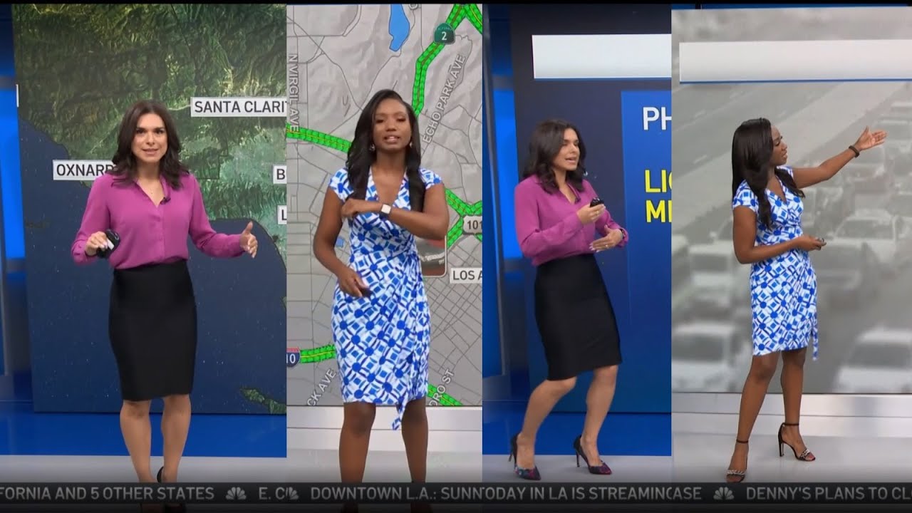 Belen De Leon And Robin Winston Weather And Traffic Clips For Nbc4 Los