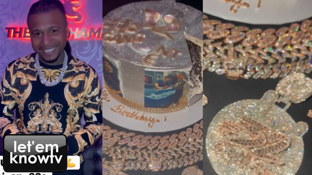 Cj On 32's Had His Crazy Jewelry Around His Birthday Cake At The Ice ...