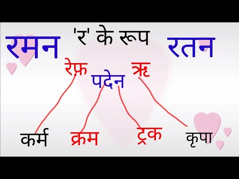 र के रूप|Ra ke roop|रेफ़||पदेन|r ke roop|Hindi kaise seekhe|imla - YouTube