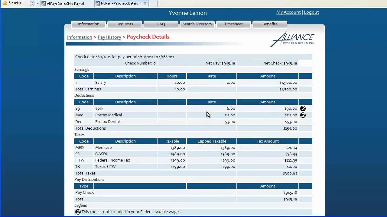 Alliance Payroll Green Wave - Paperless Payroll - YouTube