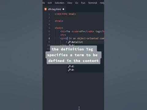 How to use the dfn tag in HTML #HTML #DefinitionTag #dfn #thewebcode #WebDevelopment #Coding # ...