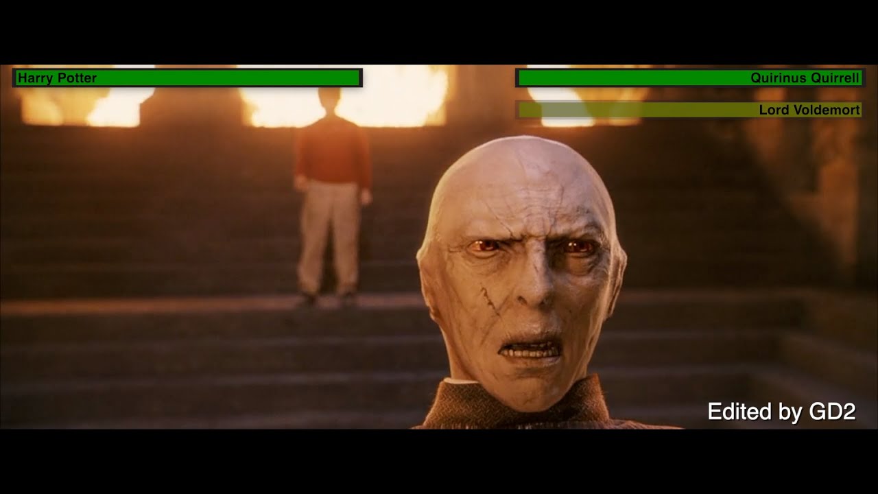 Harry Potter vs. Quirinus Quirrell & Lord Voldemort with healthbars ...