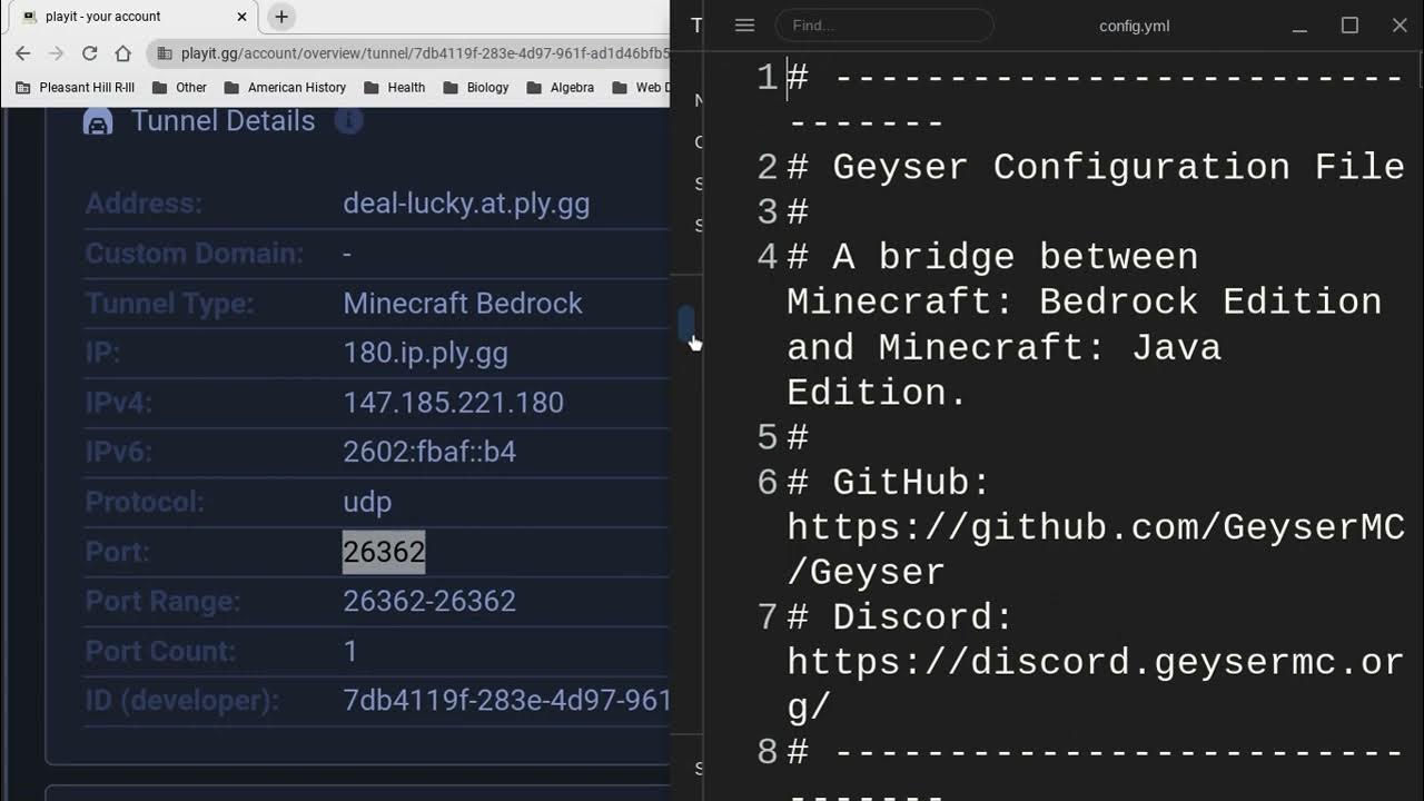 How to use GeyserMC with Playit.GG - YouTube