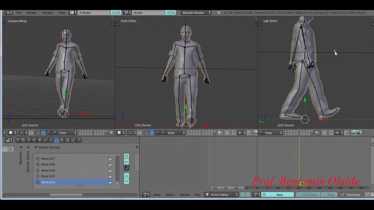 Cómo hacer el Walk cycle en Blender | Tutorial 3d - YouTube