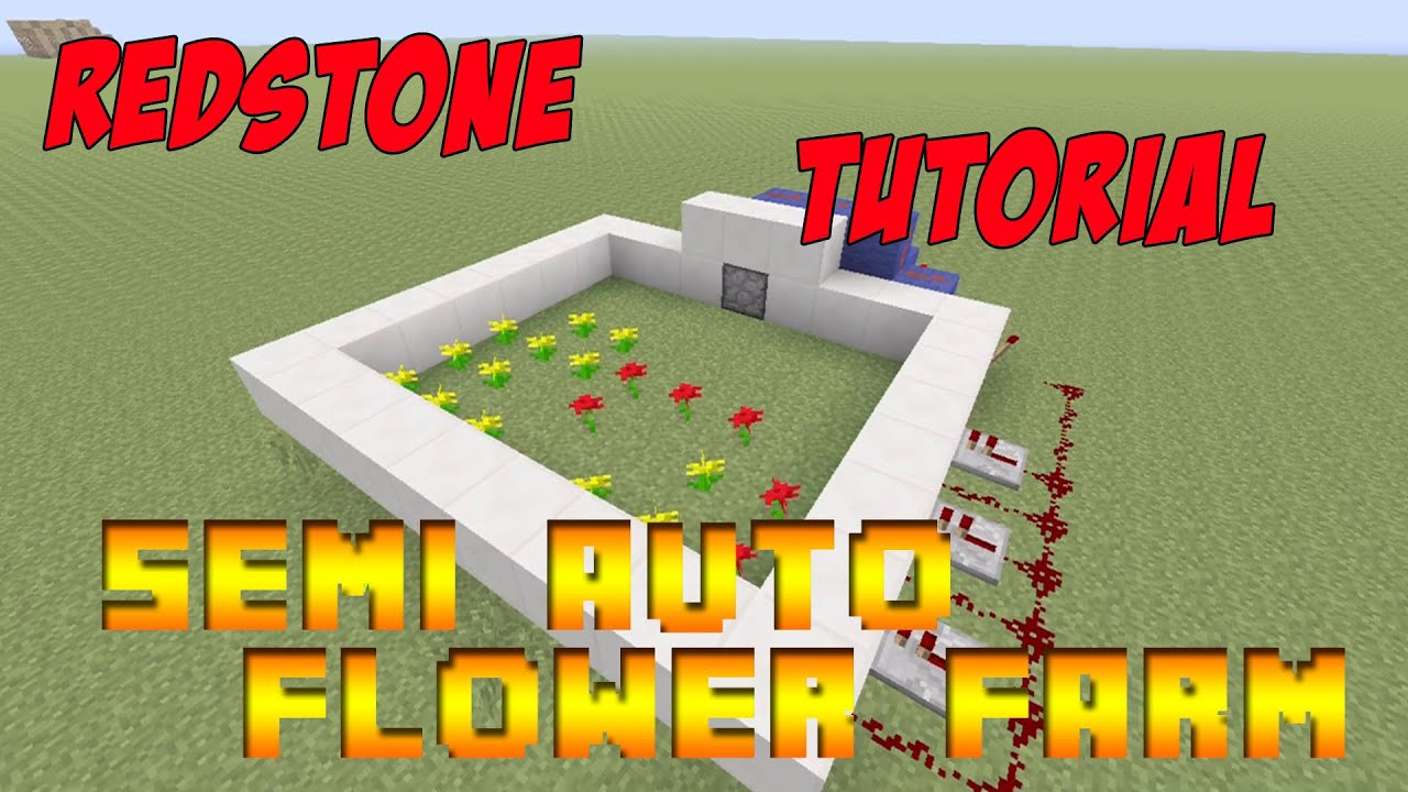 Minecraft Redstone Tutorial:: Semi Auto Flower Farm:: Xbox, PlayStation ...