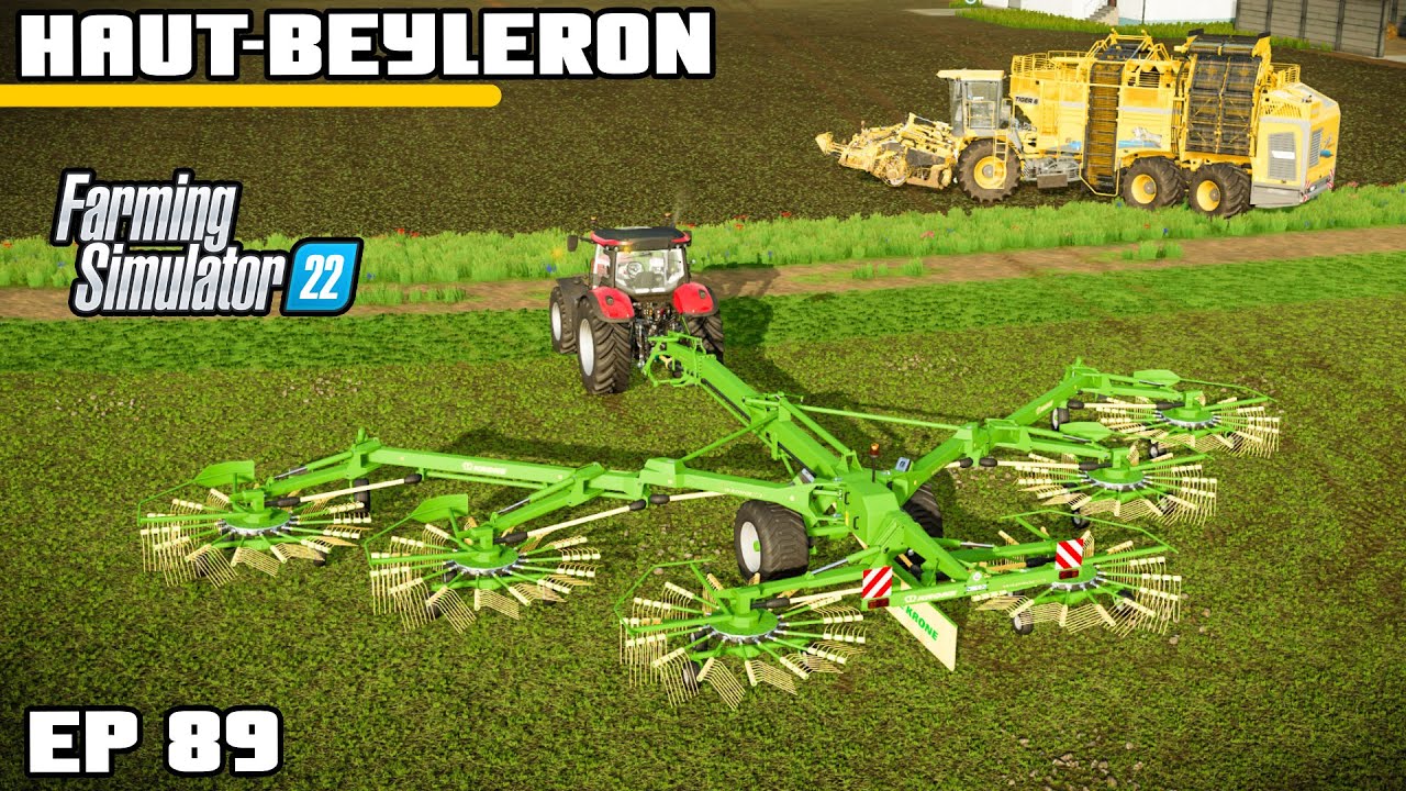 THE MEGA RAKE... | Farming Simulator 22 - Haut-Beyleron | Episode 89 ...