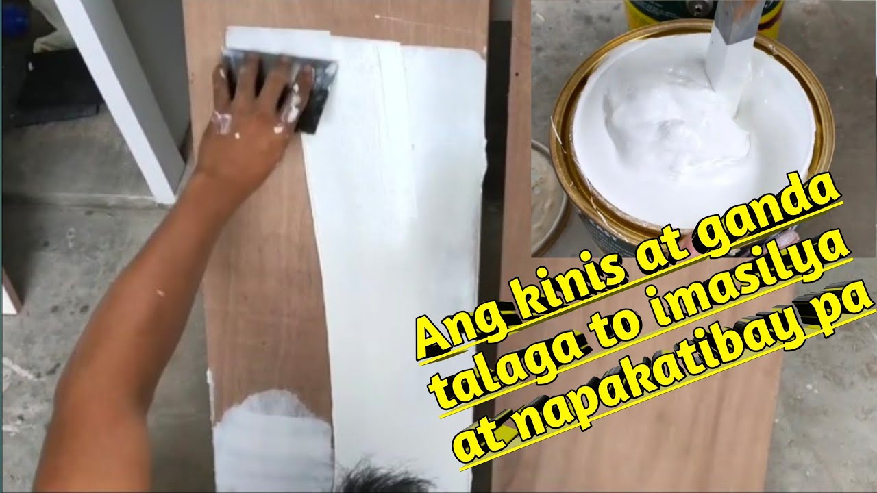 matibay na masilya sa plywood acrytex cast - YouTube