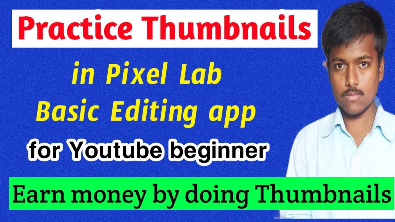 How to make youtube thumbnail in pixel lab app in telugu | design ...