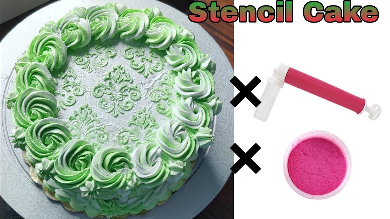 How To Make Stencil Cake Without Airspray Or Dust Stencil Cake how-to-make-stencil-cake-without-airspray-or-dust-stencil-cake