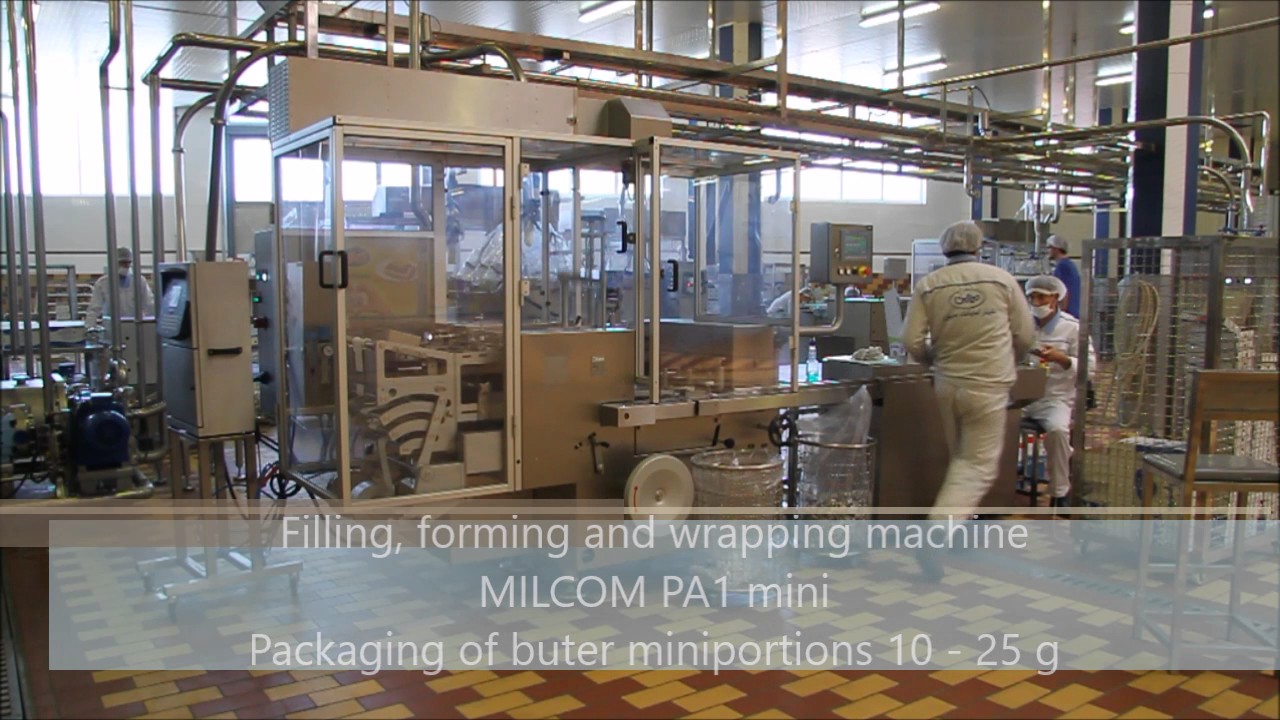 Butter packing machine MILCOM PA1. Packing of butter, margarine and ...