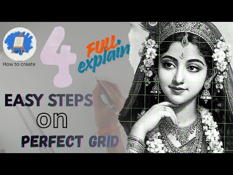 How to Draw Perfect Grid in 4 Easy Steps 🏻 ️| Full Grid Method Tutorial ...