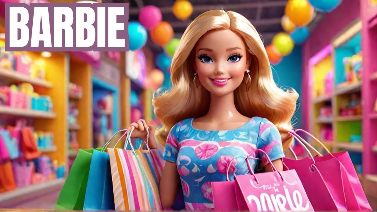 Barbie pergi berbelanja untuk ulang tahunnya, Boneka mempersiapkan kue ...