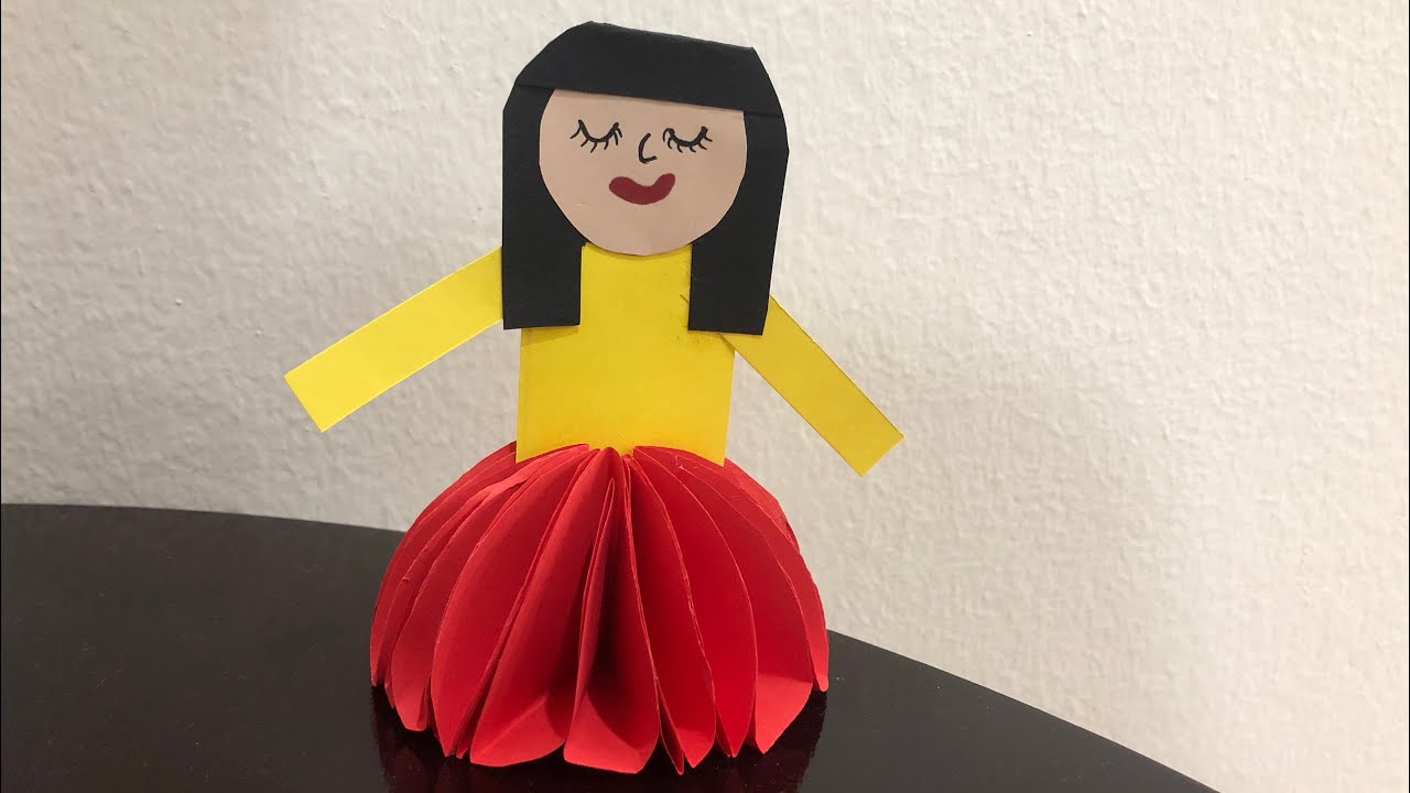 How to make doll with paper step by step - YouTube
