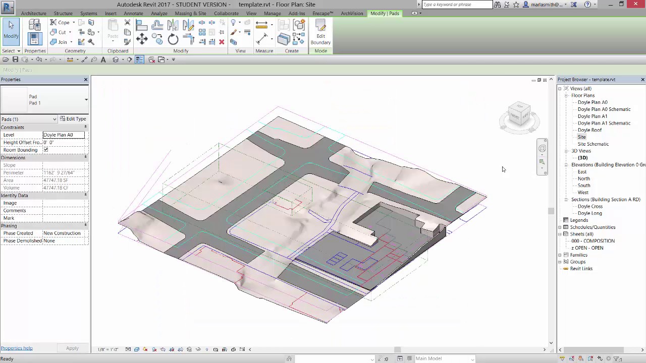 03 Revit Building Pad Level - YouTube