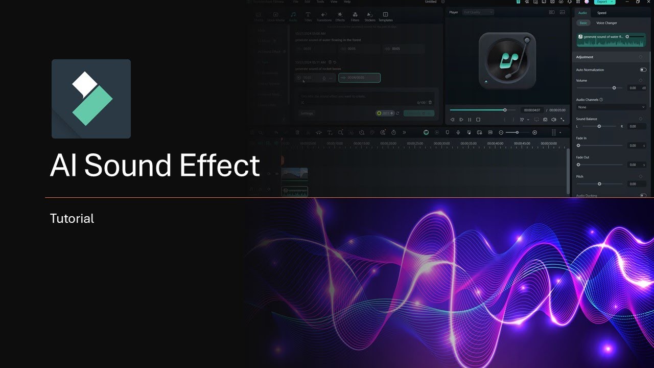 How to Create AI Sound Effects Wondershare Filmora - YouTube