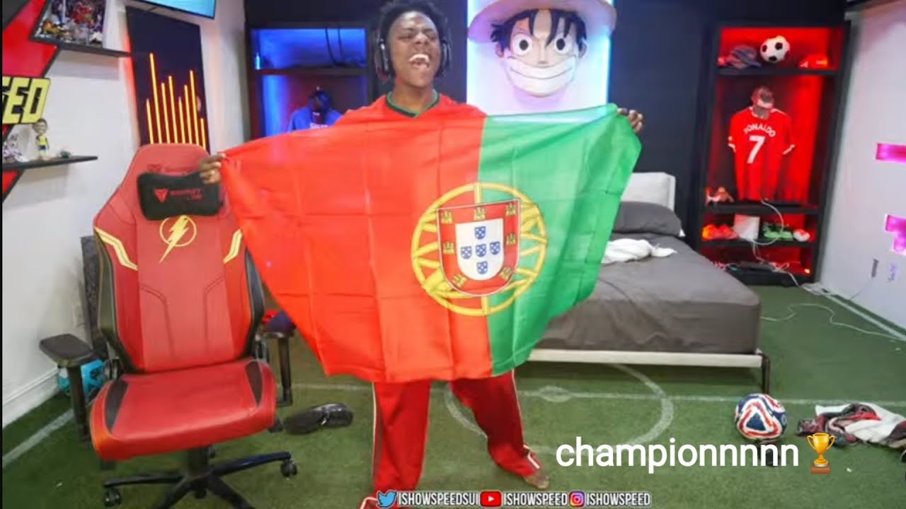 Ishowspeed celebration after Portugal won a trophy 🏆 - YouTube
