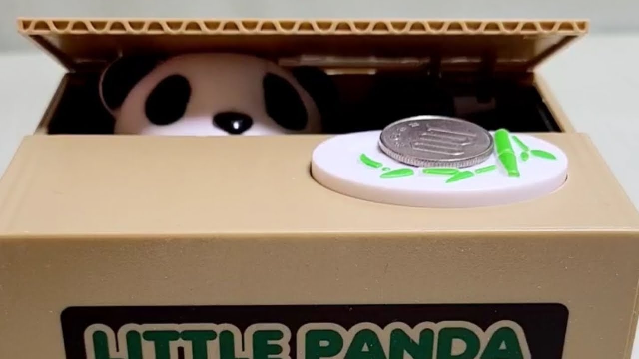 Coin Stealing Little Panda Bamboo Coin Bank | money storage #asmr # ...