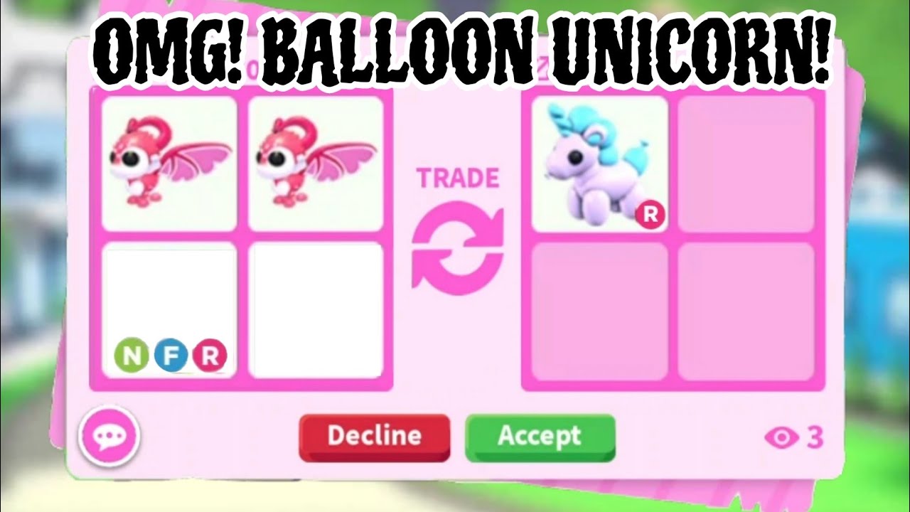 💥Omg! I JUST GOT An EXOTIC *BALLOON UNICORN* In Adopt Me + GOT SOME ...