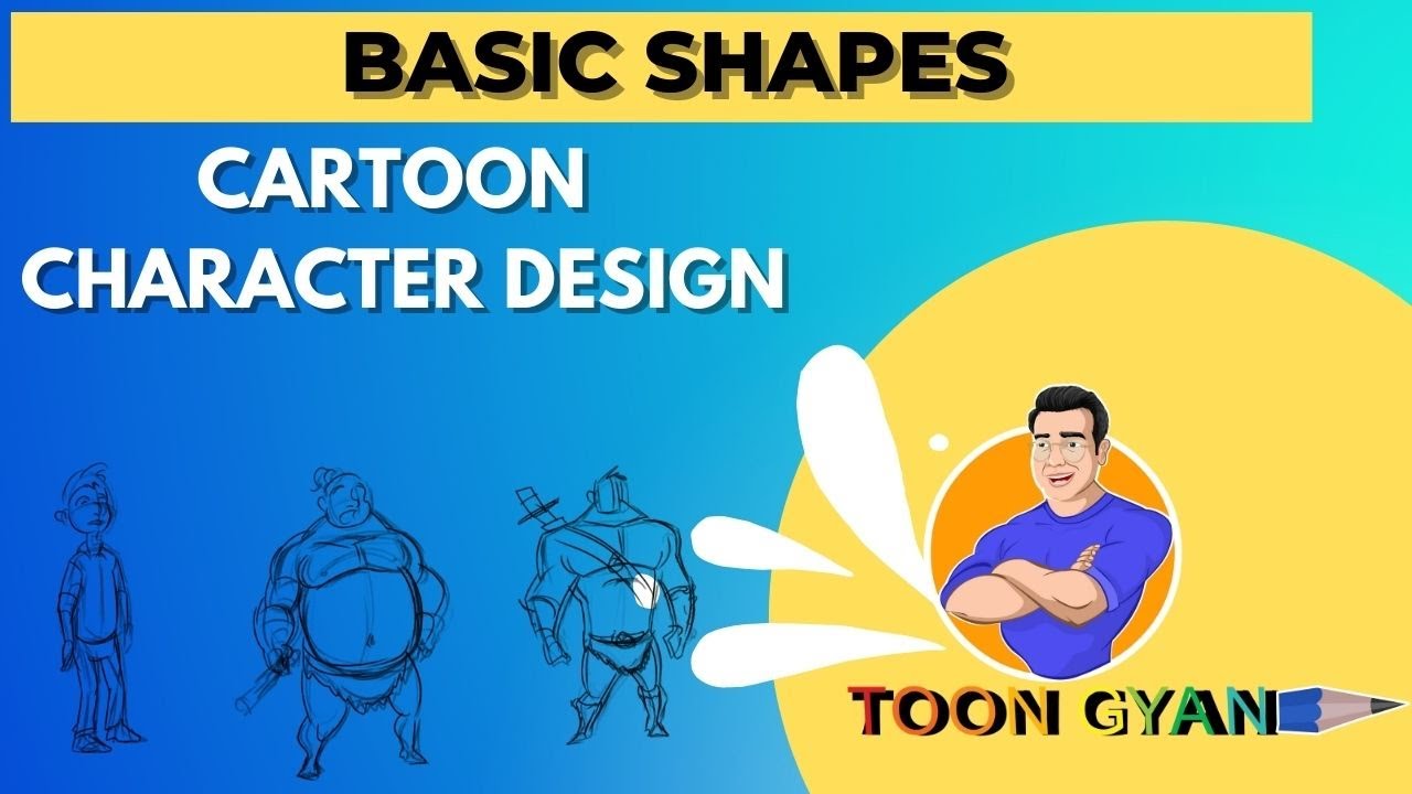 basic shapes for cartoon character design | make a character by shapes ...