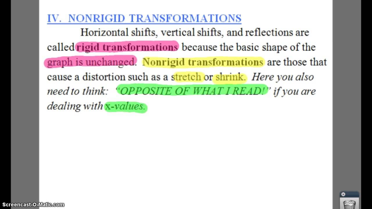 PC: 1.4 Notes: Example 5 - Nonrigid Transformations - YouTube