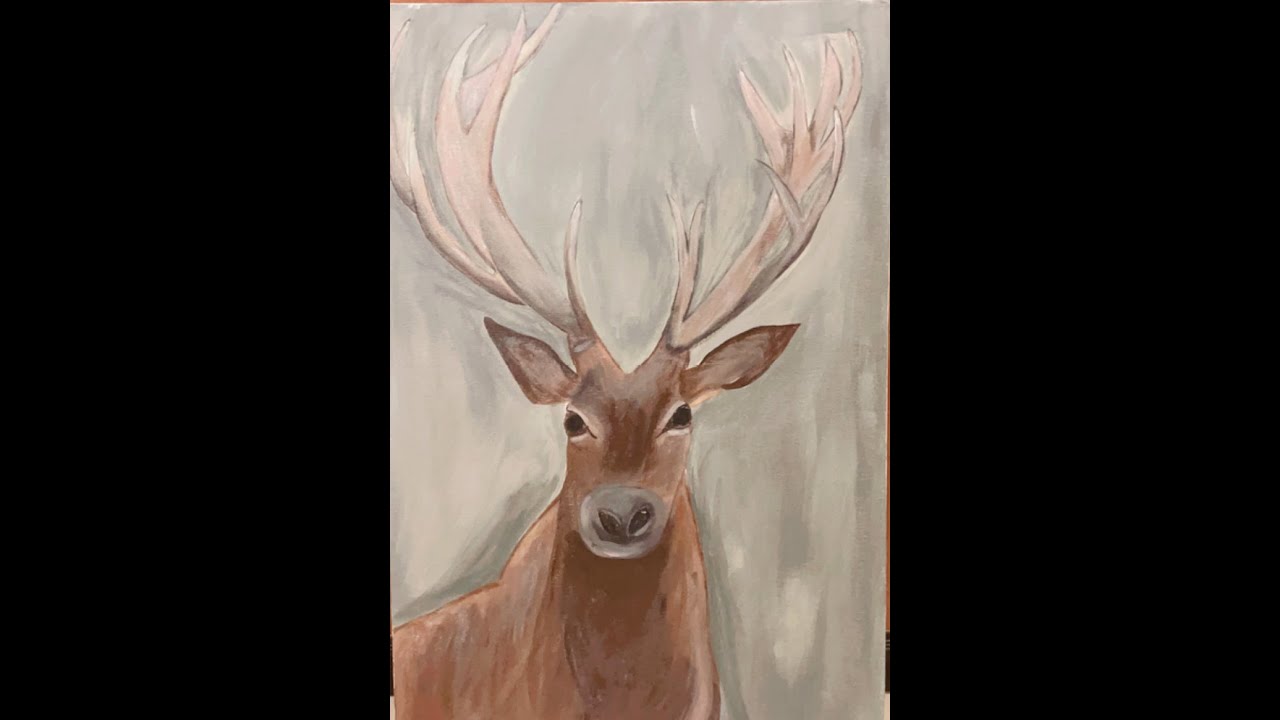 رسم غزال بألوان الأكريليكdrawing A Dear By Acrylic Color🦌 Youtube